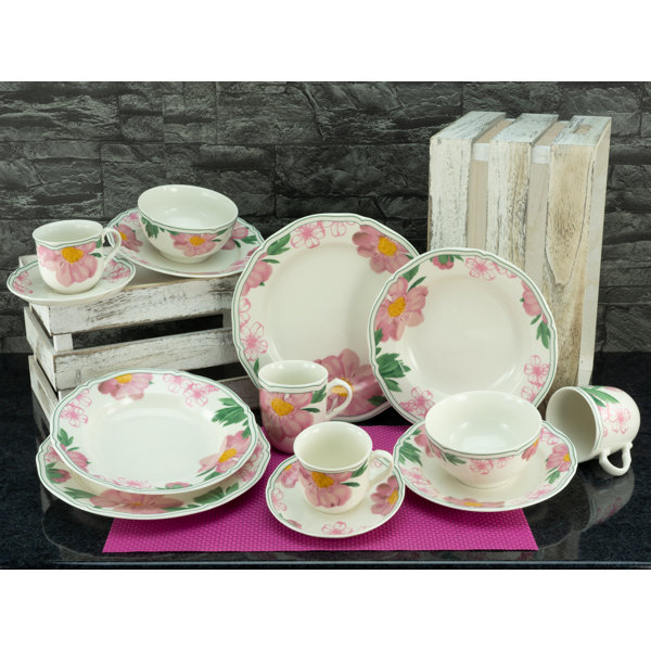 Creatable Alba Rose 30 Piece Dinnerware Set, Service for 6 | Wayfair.co.uk